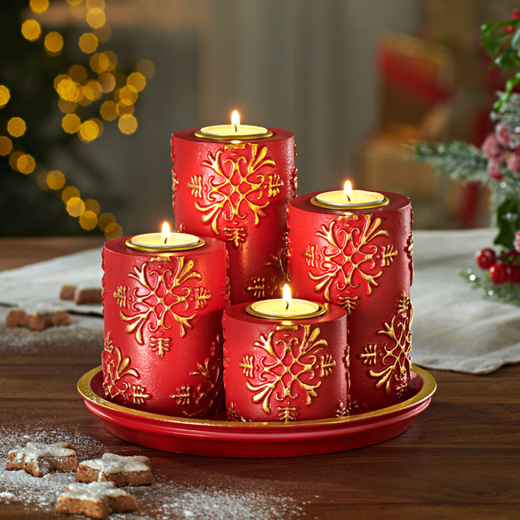 Adventskranz Teelichthalter-Set 5-tlg. Eldo | 3PAGEN