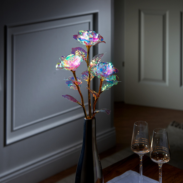 Deko-Rosen selbstleuchtend 3er-Set Eldo | 3PAGEN