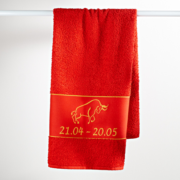 Handtuch "Stier" rot Casa Bonita | 3PAGEN