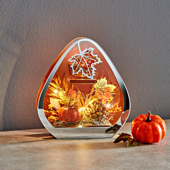 LED-Herbstdeko 3D-Optik mit Teelichthalter Eldo | 3PAGEN