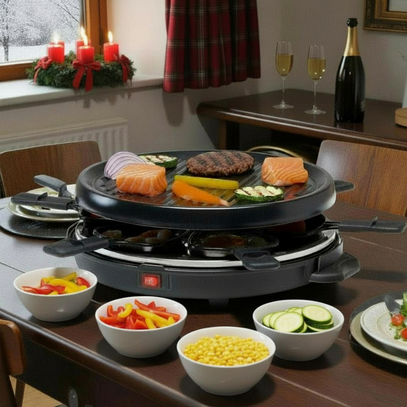 Raclette Grill rund für 6 Personen ALPINA | 3PAGEN