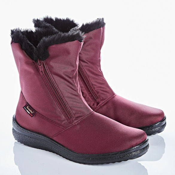 Samitex-Stiefelette mit seitlichem Reißverschluss, bordeaux | 3PAGEN
