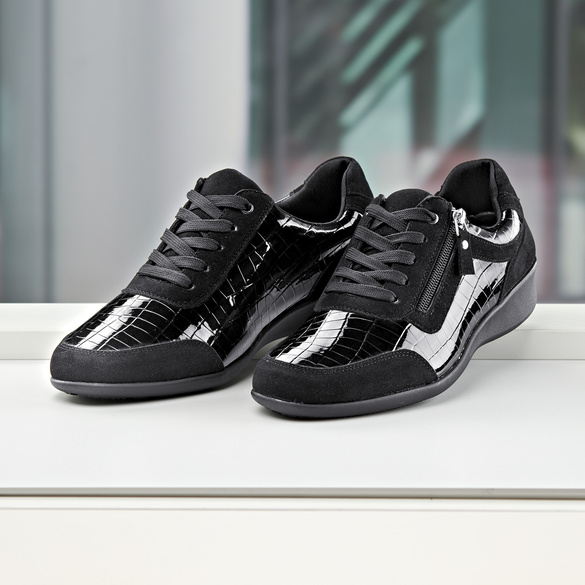 Sneaker "Kroko" schwarz | 3PAGEN