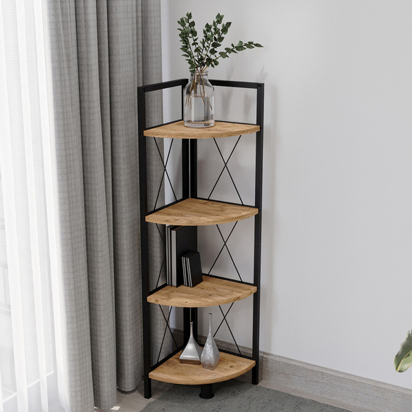 VCM Eckregal "Insasi 4" Honig-Eiche | 3PAGEN